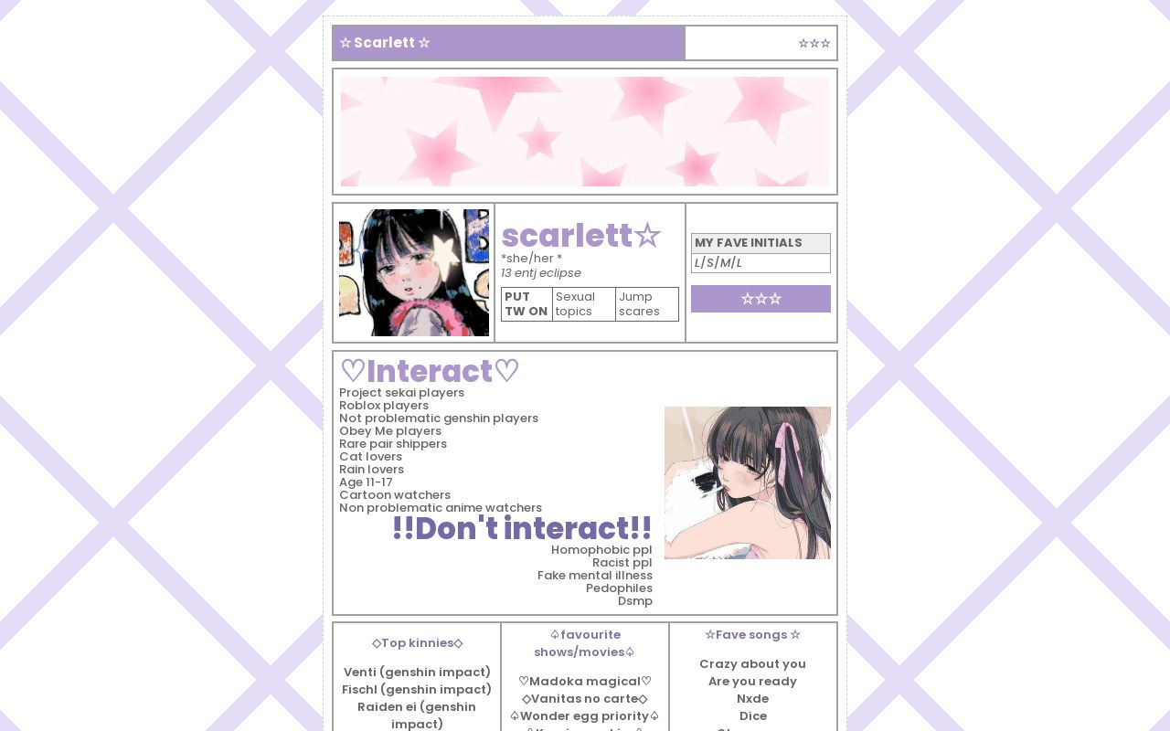 Scarlett intro card♡